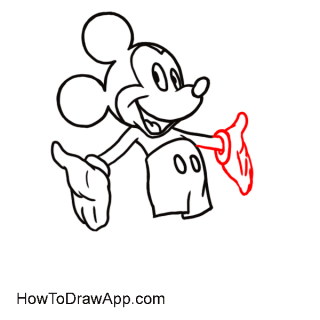 Learn how to draw Mickey Mouse step by step, easy drawing instruction ...