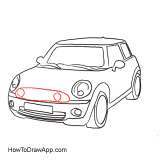 How to draw a mini cooper car step by step with pictures and text ...